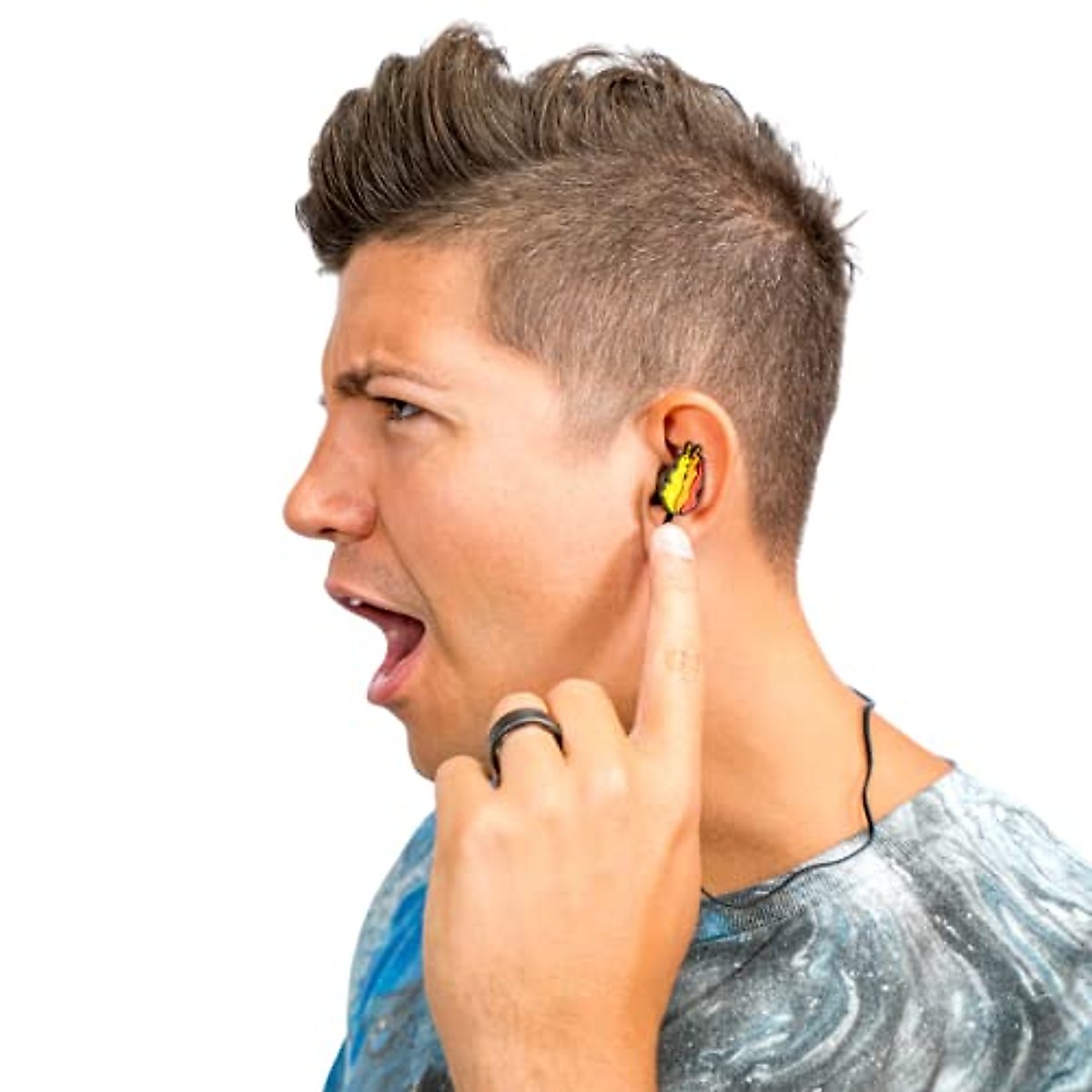 Preston Playz Fire Merch for Kids | Fire Earbuds in-Ear Bluetooth Headphones with Microphone | Hi-Res Earphones Volume Control Ear Bud Tips Lightweight