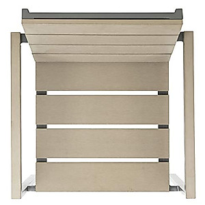 SAFAVIEH Outdoor Collection Beldan Distressed Taupe Stackable Chair (Set of 2)