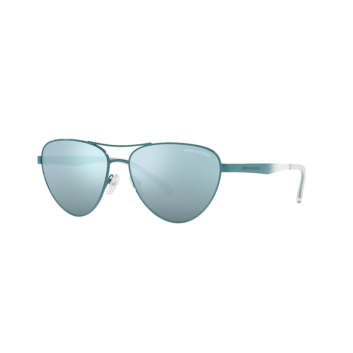 A|X Armani Exchange Women's AX2042S Pilot Sunglasses, Blue Mirrored White, 57 mm