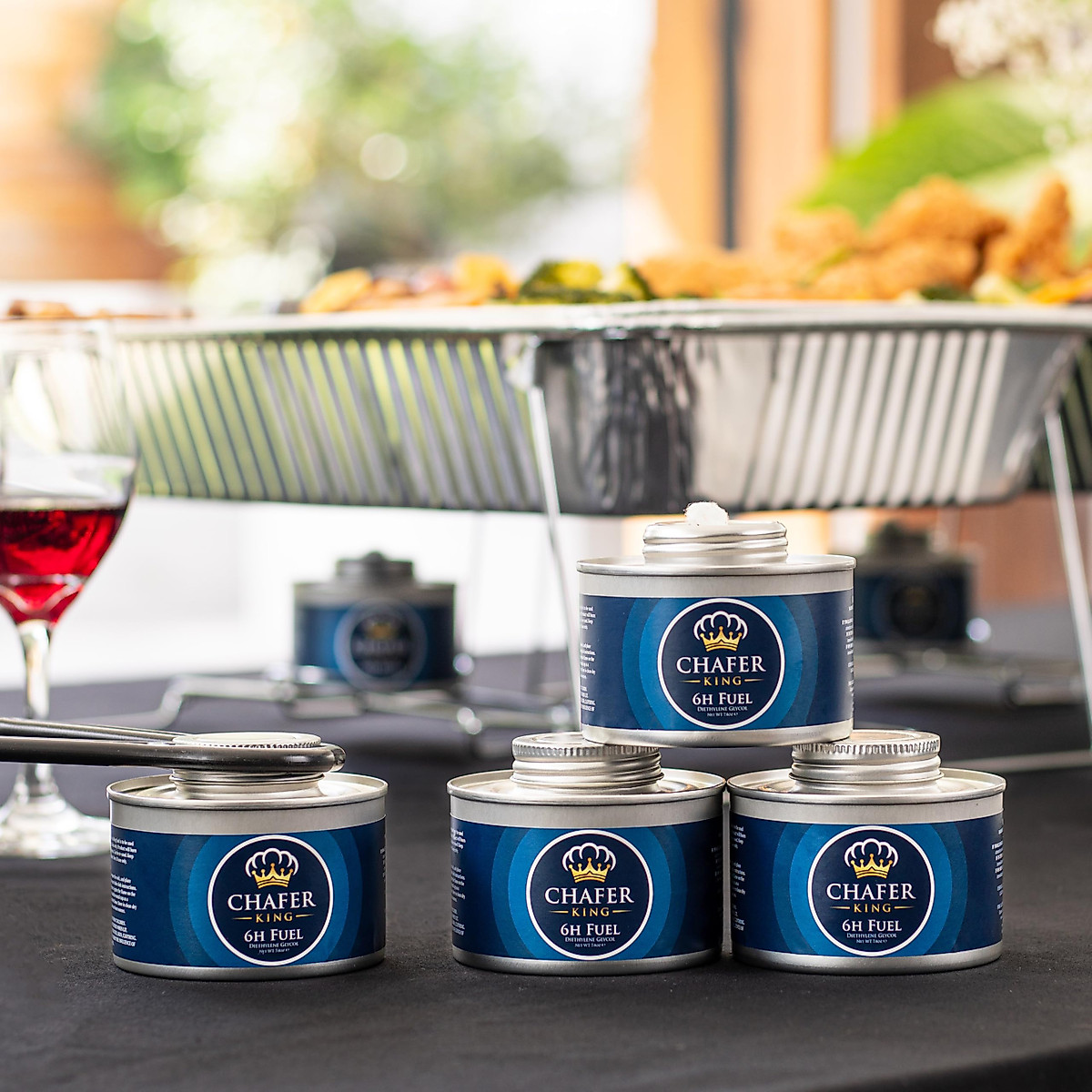 Chafer King - 15 Pack (for Price of 12) - 6 Hour Chafing Fuel Cans, Food Warmers for Parties, Chafing Dish, Buffet Set,