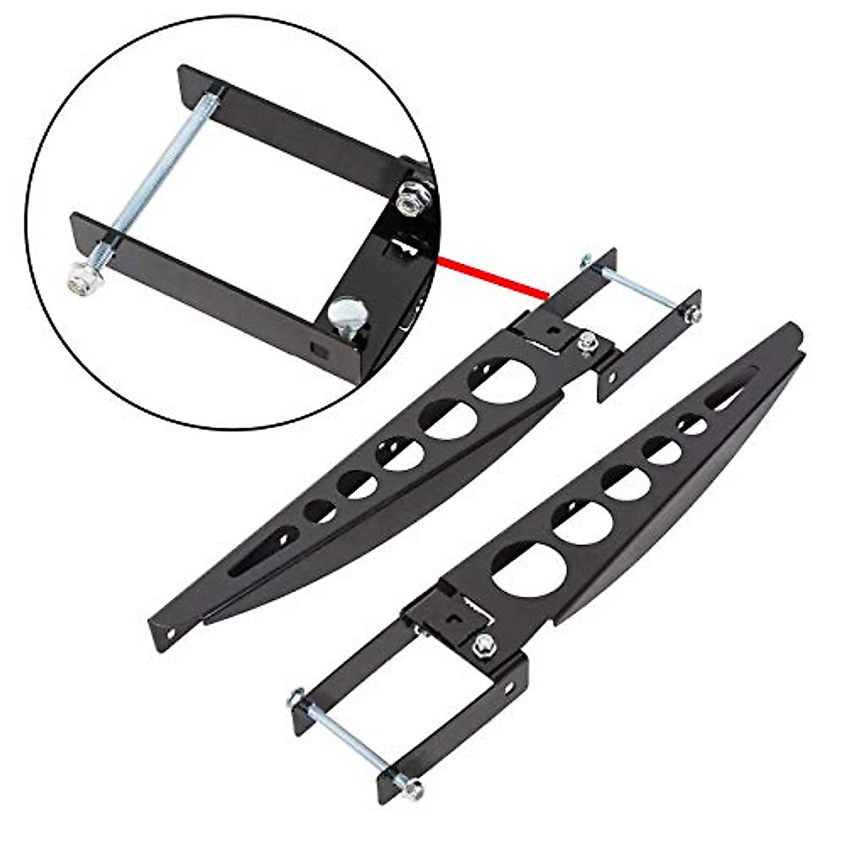 HECASA Bumper Cargo Bracket Compatible with RV 4 Inch Bumper Mounted Cargo Box/Generator Tray Support Arms