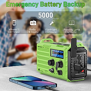 Emergency Rechargeable Camping Lanterns for Power Outages + Emergency Weather Radio with NOAA/AM/FM 【Bundle】