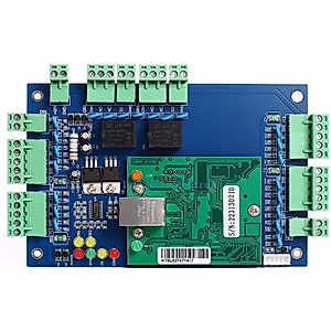 MENGQI-CONTROL IP Based 2 Doors Access Control Kit North American Strike Lock Keypad Reader Smart Keyless Lock System 110V Power Supply Box Phone APP Remote Open Door