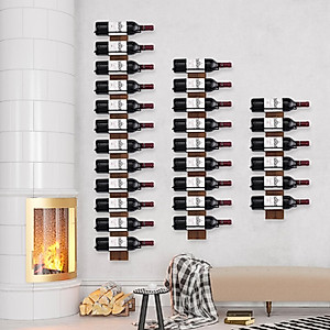 CBYJK Wine Rack Wall Mounted, Wall Wine Rack for 12 Wine Bottles, Wood Wine Racks for Wall, Wall Mounted Wine Rack for Bar, Cellars, Kitchen, Dining Room