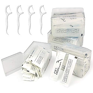 200 Count Dental Floss Picks Individually Wrapped, Eyxformula Oral Care Flossers for Adults & Kids, Travel Dental Picks for Teeth Cleaning, Tight Spaces Cleaning, Plaque Remover(4 Pack)