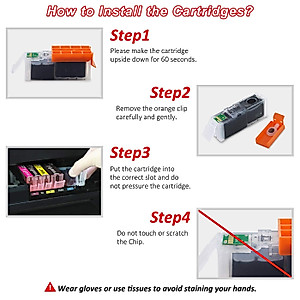 Sotek Compatible PGI-280XXL CLI-281XXL 280XL 281XL 280 281 Ink Cartridges, Use with PIXMA TS9120 TS8120 TS8220 TS8320 TS8322 TS9120 TS8100 TS8200 TS8300 Printers (with Photo Blue)