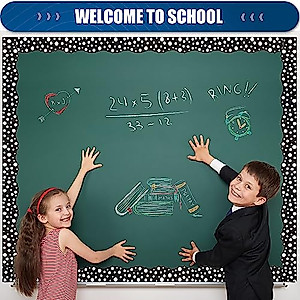 99 Feet Polka Dot Bulletin Board Borders Black and White Polka Dots Scalloped Border Trim Dots Classroom Borders Decoration for Back to School Bulletin Board Home Classroom Chalkboard Decor,3 Rolls