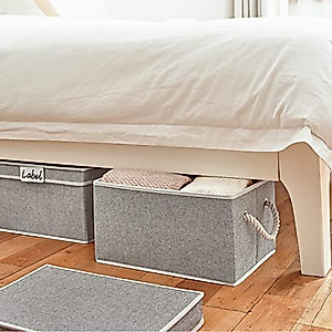 LoforHoney Home Bundle- Storage Bins with Lids Light Gray Large 2-Pack & 4-Pack