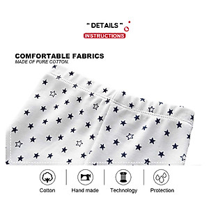 Unisex Newborn Baby Cotton 4-Pack Pants Embroidery Pringting Casual Leggings 0-24 Months for Boys and Girls Darkblue