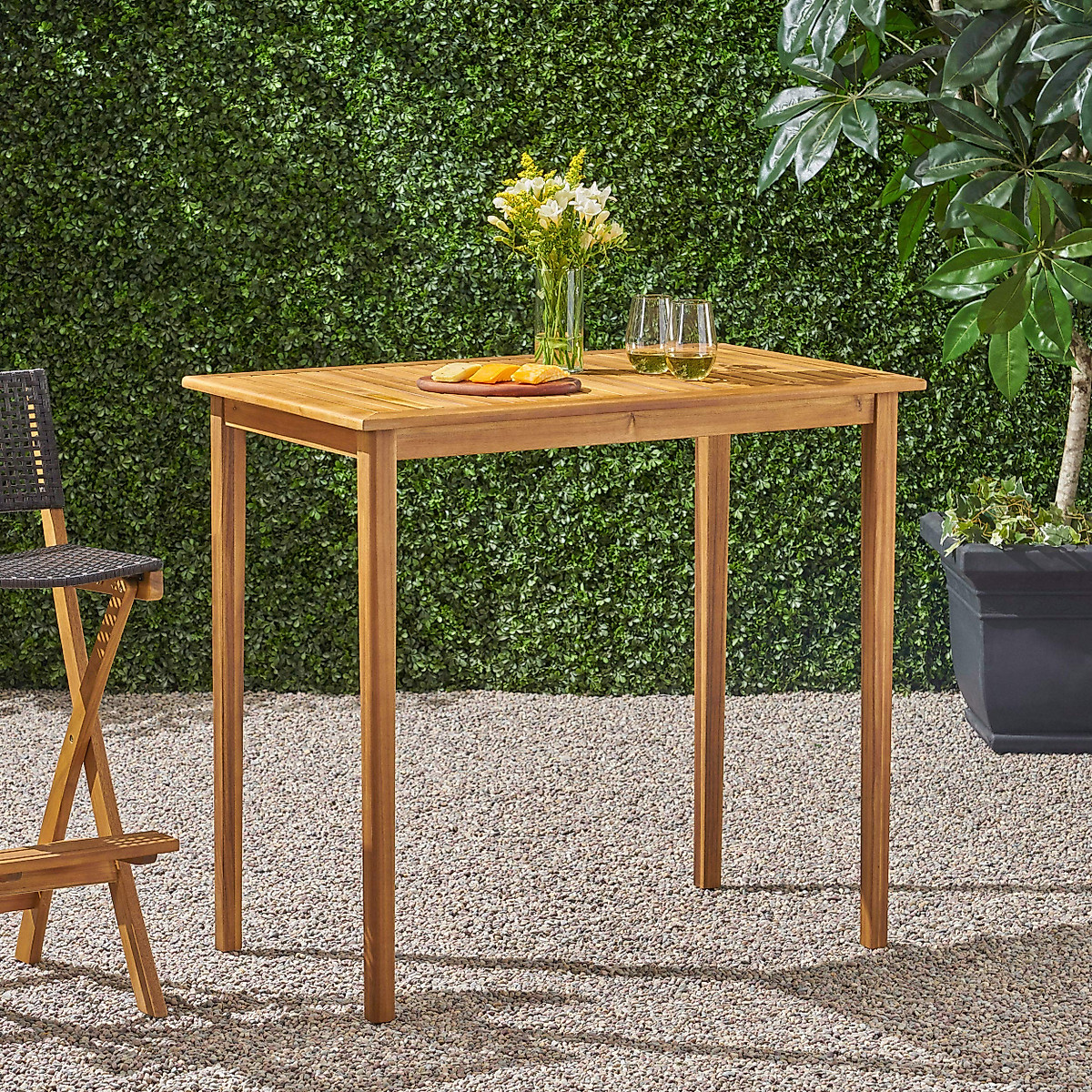 Christopher Knight Home Polaris Bar Table, Teak Finish