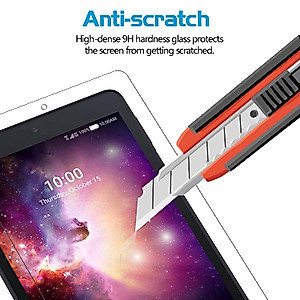 XunyLyee [2 Pack Screen Protector for Alcatel Joy Tab 2/ Tab kids 2 (8.0 Inch) Tempered Glass Easy Installation