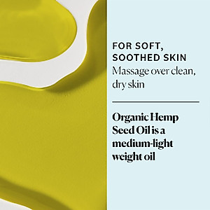 Sky Organics Organic Hemp Seed Oil for Face, 100% Pure & Cold-Pressed USDA Certified Organic to Nourish, Soothe, 8 fl. Oz.
