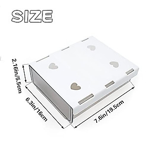 2pcs Under Desk Drawer, Under Cabinet Drawers Slide Out Self-Adhesive Hidden Medium Pencil Box Under Table Storage Organizer For Office Home Kitchen Closet Desk Stationery (8.3*6.9*2.5in)