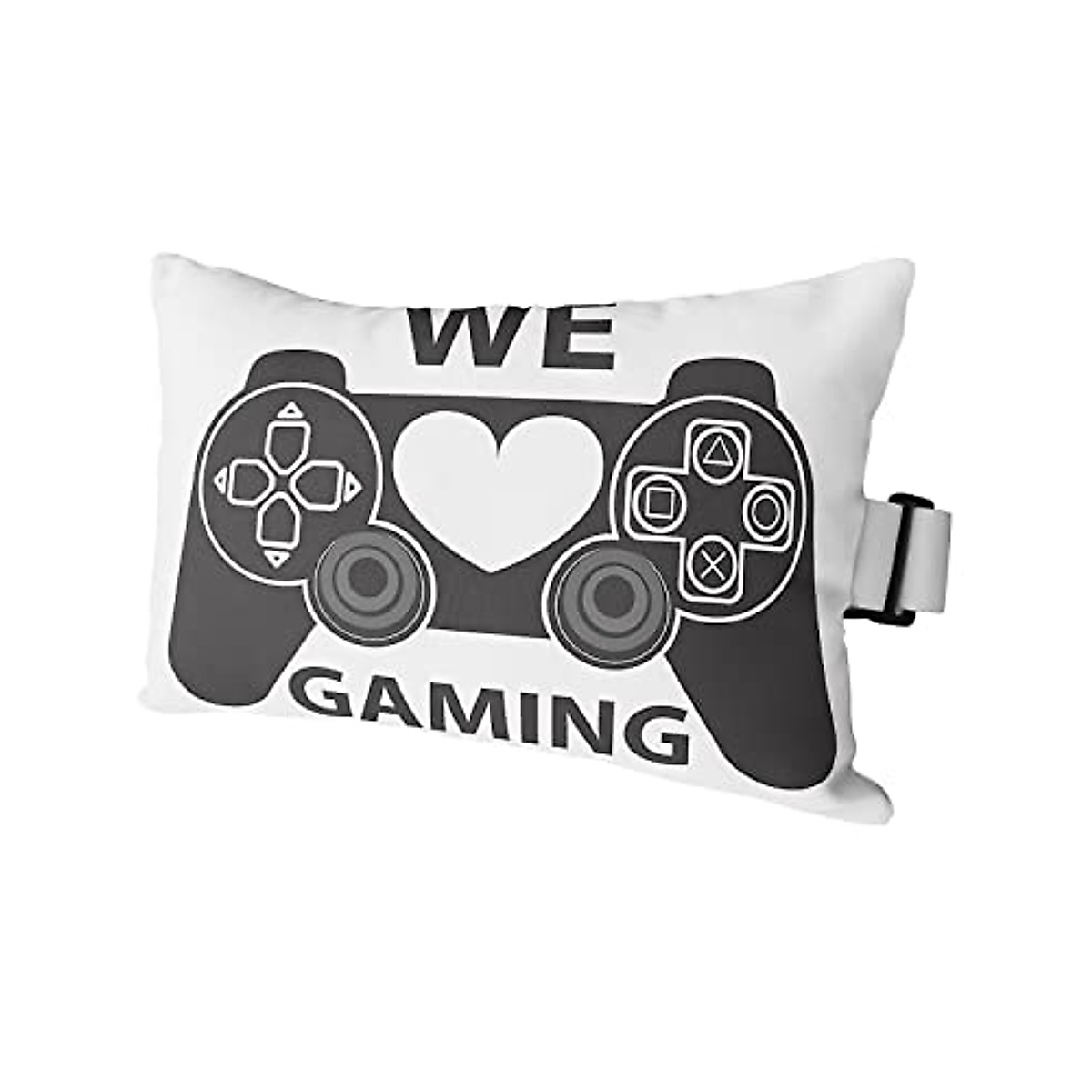 Outdoor Pillows Covers with Inserts WE GAMING Gray Gamepad Continuous Joystick Waterproof Recliner Pillow with Adjustable Strap Throw Pillows for Patio Furniture Pool Lounge Chair, 11x16 inch, 1PCS