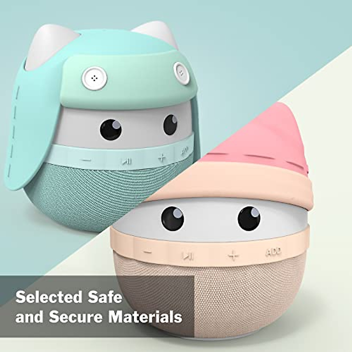 ASIMOM Kid Bluetooth Speaker, Rhyme Kawaii Speaker, Stereo Wireless Pairing, 15H Playtime, Cute Portable Speaker, Gift for Teens Teenage Girls and Kids (Aqua Blue)