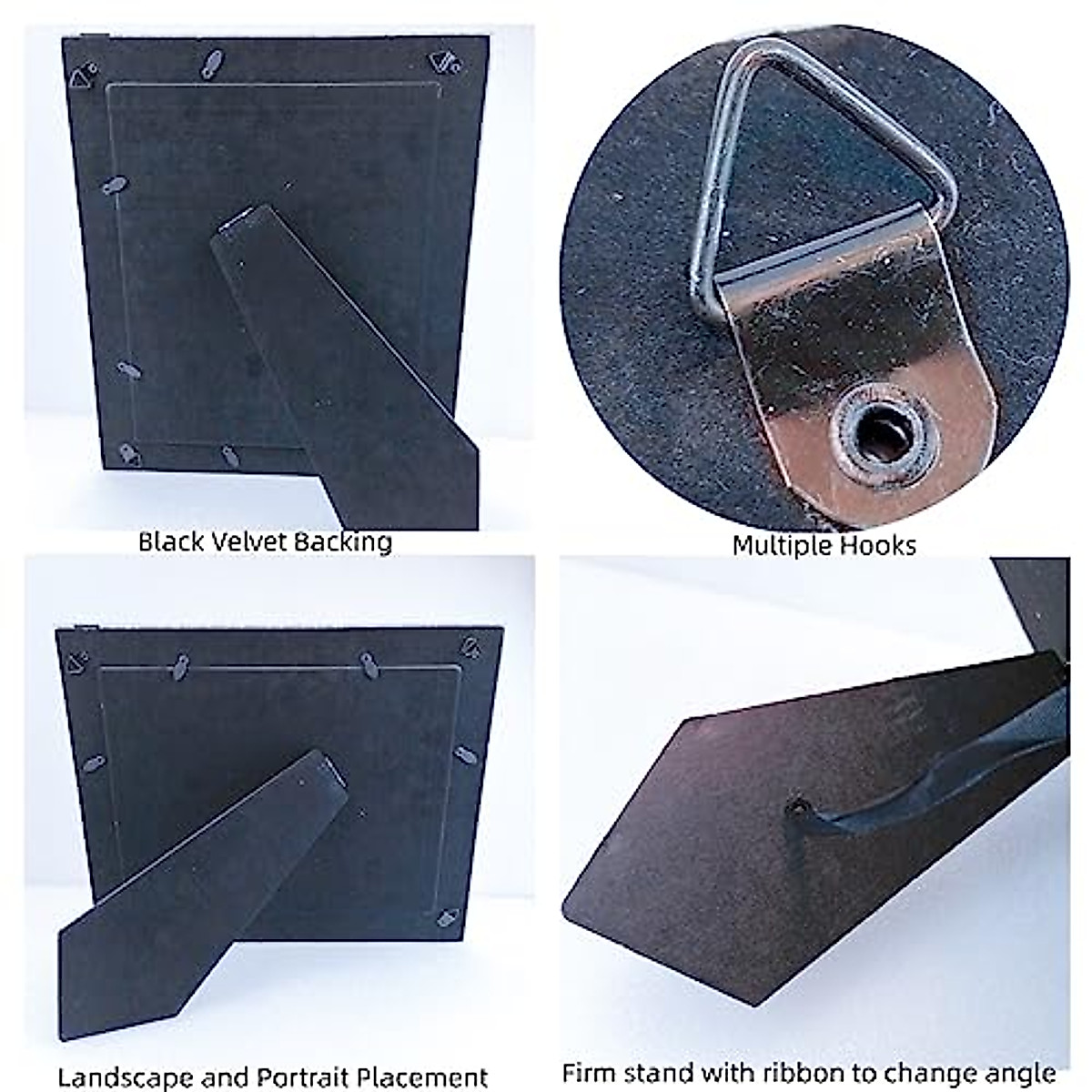 BANQLE Crystal Glass Picture Frames, Photo Frames Display for Wall or Tabletop, Present Photos 4x6 6x8 and 8x10 inches (Crystal)