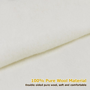 12" x 39" Wool Felt Fabric, Pure Merino Felt Fabric for Sewing DIY Wool Felt Craft Needle Felting Wet Felting Handmade Home Liners Weaving Beige