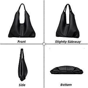EDIWER Soft Leather Shoulder Bag for Girls Large Capacity Satchel Designer Hobo Bag Handbag Casual Top Handle Bag for Work