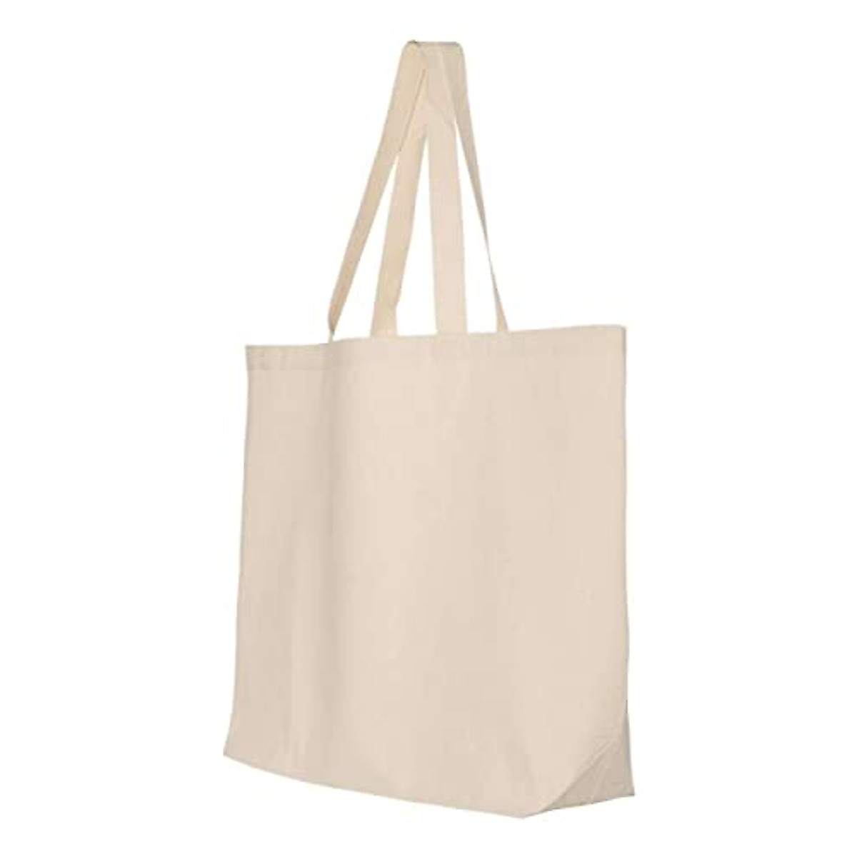 shop4ever Orange Jack O' Lantern Pumpkin Face Halloween Trick or Treat Jumbo Heavy Canvas Tote Reusable Shopping Bag Natural JUMBO 1