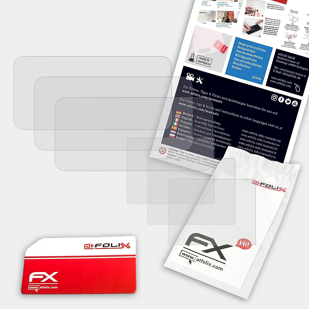 atFoliX Screen Protector compatible with Nintendo New 2DS XL Screen Protection Film, anti-reflective and shock-absorbing FX Protector Film (Set of 3)