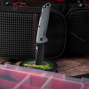 SOG ADVENTURER LB/3.5" BLADE/5CR15MOV/GRAY + BLK/BLISTER PACK