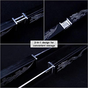 2 In 1 Samurai Knives, Dragon And Phoenixs Double Blade Knife Set, Twin Knife With Sheath, Dual Fruit Knife,Small Chef Knife,Two Hand Knife,Camping Knives for Cutting Meat,Vegetables & Fruit (Style-C)