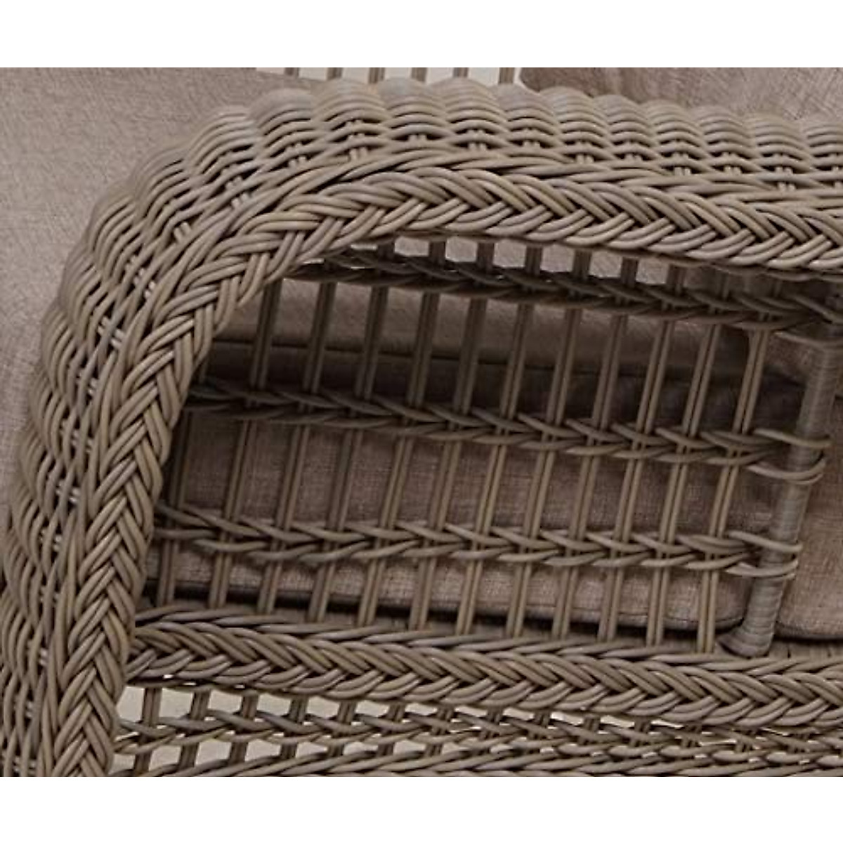 W Unlimited Saturn Collection Outdoor Garden Patio 2-PC Cappuccino Furniture Conversation Set Chair, Light Brown