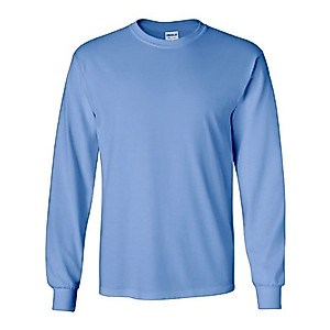 Gildan 100% Cotton Long-Sleeve T-shirt (G2400) Tee X-Large Carolina Blue