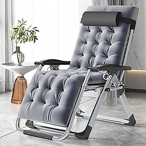 Barbella Zero Gravity Chair Living Room Chairs Lawn Recliner, Reclining Patio Chairs Patio Lounger Chair, Folding Portable Chaise with Cushion, Cup Holder, Headrest