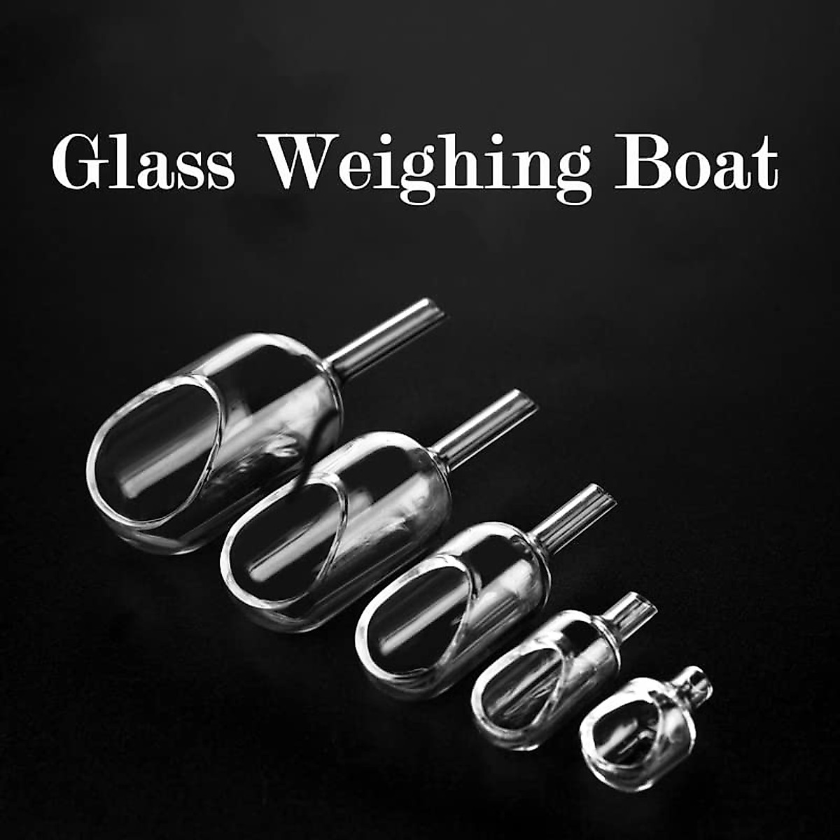 KIESEV Weighing Boat Glass Weighing Funnel Laboratory Glass Weighing Feeding Funnel Weighing Dish Sample Weighing Experiment Adding Sample 15 * 25/15 * 40/20 * 60/25 * 75/30 * 85mm (M, 20 * 60 mm)