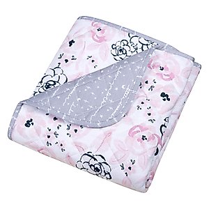 Trend Lab Quilted Jersey Baby Blanket, Watercolor Floral