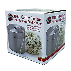 Norpro Stainless Steel Holder with Cotton Cooking Twine, 220 feet