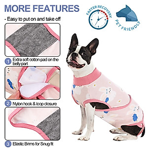 AOFITEE Recovery Suit for Dogs After Surgery, Soft Breathable Dog Onesie for Surgery Female Male, Anti Licking Surgical Dog Recovery Suit for Abdominal Wounds Dog E-Collar Cone Alternative