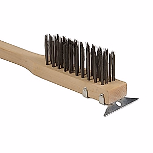 Update International BRW-11HD 11" Wire Brush with Scraper, Wood Block and S/Bristal