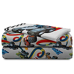 Jay Franco Nickelodeon Blaze Fast Track 3 Piece Twin Sheet Set, 39" x 75"