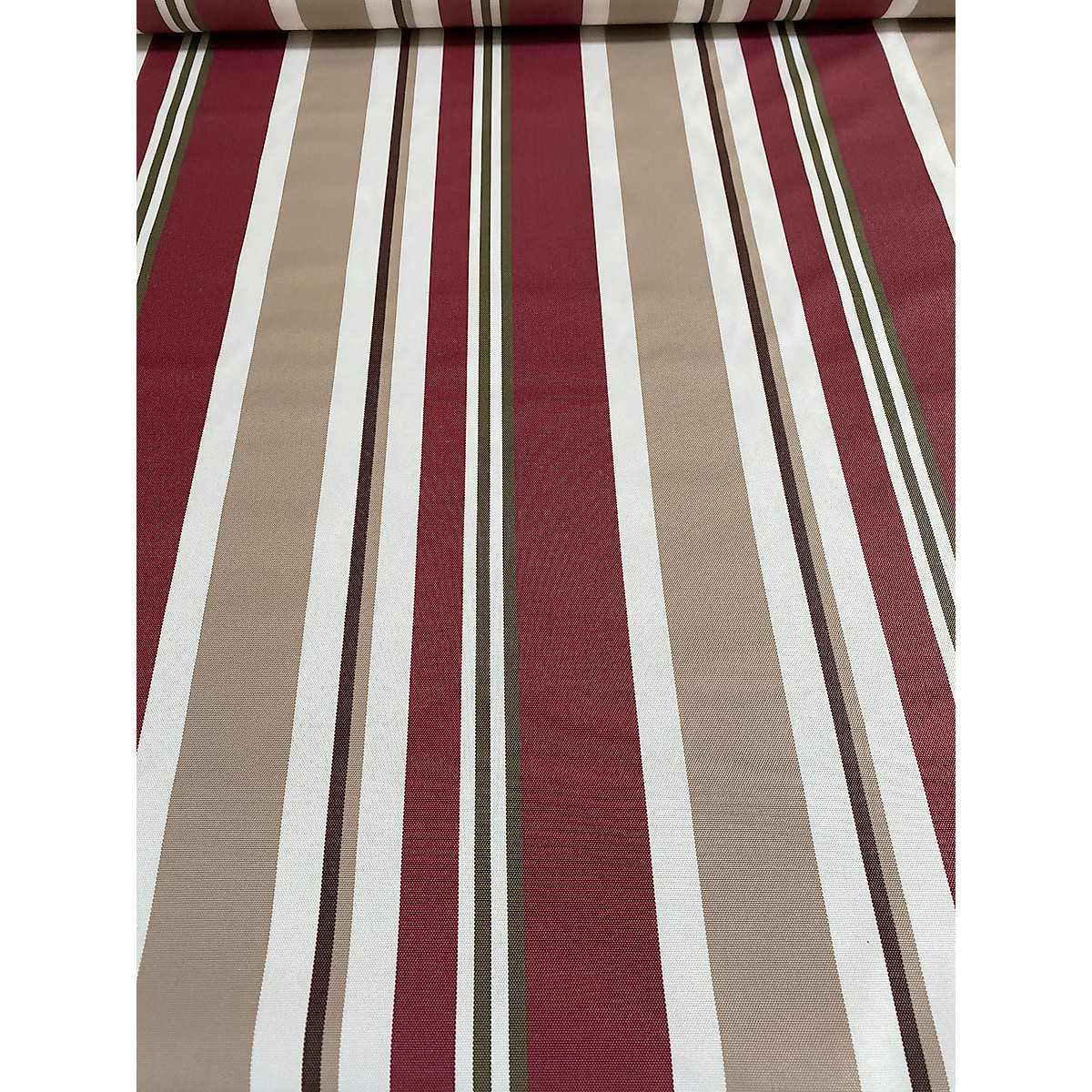 Upholstery Moroccan White on Grey Waterproof Outdoor Canvas Fabric 60" Wide (Burgundy)