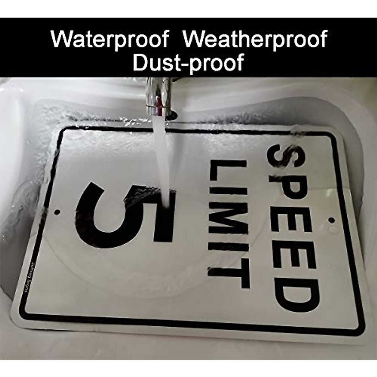 Joffreg Speed Limit 5 MPH Sign,17 x12 Inches,Reflective Aluminum,4 Pack