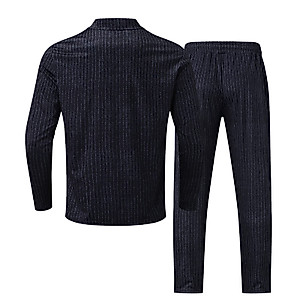 Men's Tracksuit 2 Piece Hooded Athletic Sweatsuits Hooded Jumpsuit Full Zip Rompers Overalls Lightweight Tracksuit with Pockets Athletic Comfy Sets Jogging Sports Jacket and Pants A725 Black