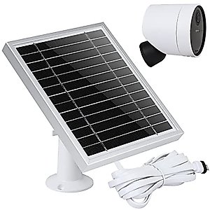 UYODM Solar Panel Compatible with SimpliSafe Wireless Outdoor Security Camera,Power Your SimpliSafe Outdoor Camera continuously- Silver