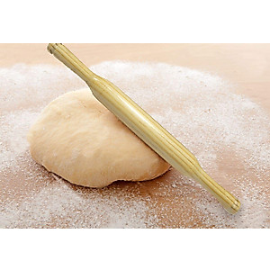 IndiaBigShop Handmade Wooden Chapati Maker Serving Board Round Roti Maker with Rolling Pin Kitchen Useful Tool 9 Inch