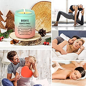 SOGLIM Scented Candles - Inspirational Gifts, Boss Lady Gifts for Women - Congratulation Gifts for Badass Women Men - Encouragement Gifts - Badass Women Gifts, New Job, Promotion, Proud of You Gifts