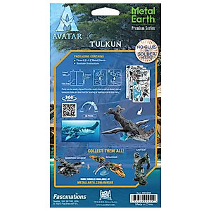 Fascinations Metal Earth Premium Series Avatar 2 Tulkun 3D Metal Model Kit Bundle with Tweezers