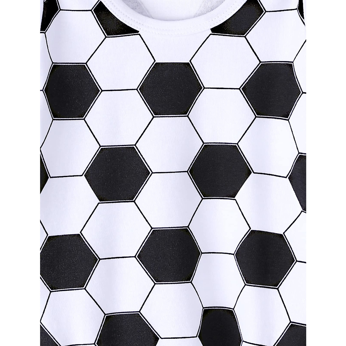 COSLAND Baby Soccer Outfit Infant Boys Cotton Pant Sets, White, 0-3 Months