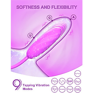 Rose Sex Stimulator for Women,4 in1 Sex Toys,Vibrator Dildo with 9 Tapping & 9 Thrusting,Tongue Licking Anal Adult Women Sex Toy for Clit Nipple Licker G Spot Stimulation for Women Couples