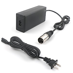UAUSE 24V2A 3 pin XLR Electric Scooter Battery Charger Replacement for Drive Scout Mobility Razor Go Go Elite Traveller SC40E/SC44E, Ezip Mountain Trailz, Jazzy Electric Power Charger