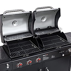 Royal Gourmet ZH3002N 3-Burner 25,500-BTU Dual Fuel Gas and Charcoal Grill Combo, Cabinet Style, Black