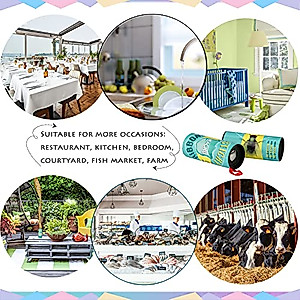 24 Rolls Fly Strips - Fly Tapes Fly Paper Sticky Fly Trap Indoor/Outdoor Hanging,Fly Catcher Fly Ribbon Fungus Gnat Trap Fruit Fly Killer for House/Kitchen/Plants/Horse Stable (24Rolls)