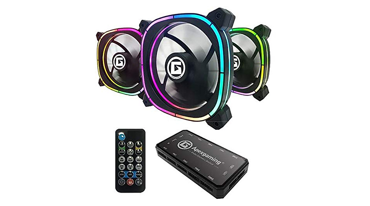 ApexGaming F601 Eye of Lightning MidTower Gaming Case Pre-Installed LED ...