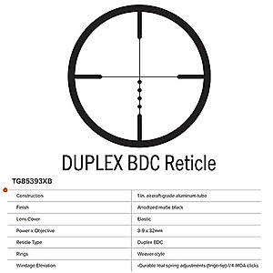 TRUGLO Scope, SCP BUCKLINE BDC 3-9X32 BLK (TG85393XB)