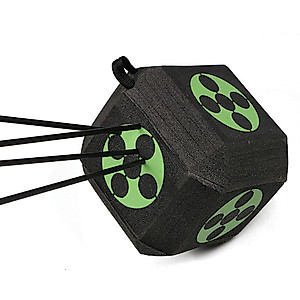 Nicedea, Training Target Square 3D Target Cube 6Sided Foam Arrow Dice SelfHealing Broadhead Target, Black